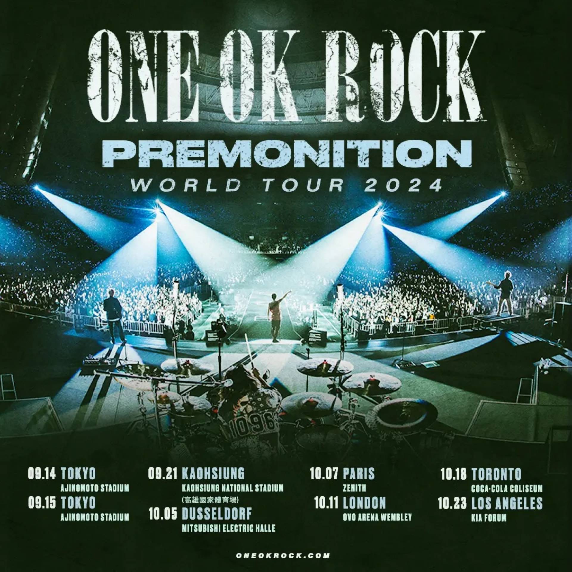 ONE OK ROCK announcing PREMONITION WORLD TOUR — EN.CORE ROCKS